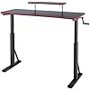 Amazon Basics Height-Adjustable Rectangular Gaming Computer Desk with ...