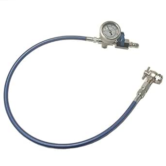 Nitrogen Shock Fill Kit 600 PSI Pressure Gauge, 2 Foot Hose, No Loss ...