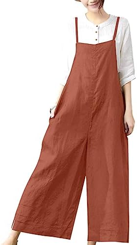 Amazon.com: YESNO Women Casual Loose Boyfriend Bib Pants Summer Wide ...