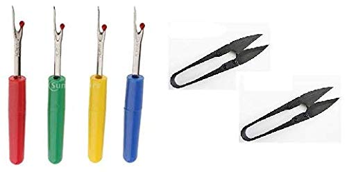 Zenith Combo 4 Pieces Seam Rippers + 2 Cutters Sewing Craft Tool Thread ...