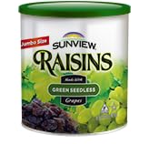 Amazon.com: Sunview Jumbo Green Raisins 3-15 oz. Canisters : Grocery ...