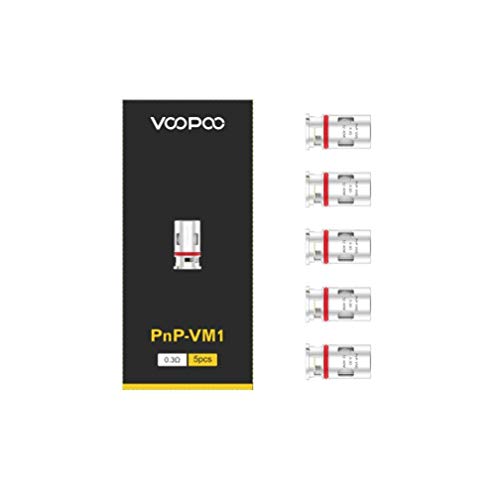 VooPoo PnP VM1 Mesh Coil 0.3ohm Atomizer Head Pack of 5 No Nicotine ...