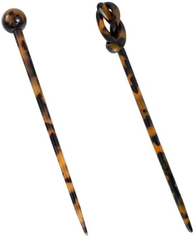 Amazon.com : FRDTLUTHW 7.3Inch Tortoise Shell Long Hair Sticks Acetate ...