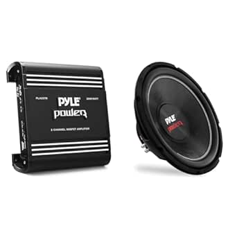 Amazon.com: PYLE 2000W Car Stereo Amplifier and 1000W 10" Car Subwoofer ...