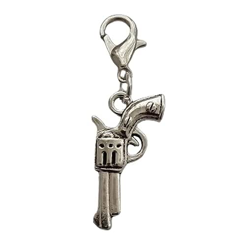 Amazon.com: WYGUYO 2 Pcs Pistol Charms, Tiny 3D Gun Clip on Charm ...