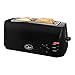 Quest 4 Slice Toaster Black - Extra Wide Long Slots for Crumpets and ...