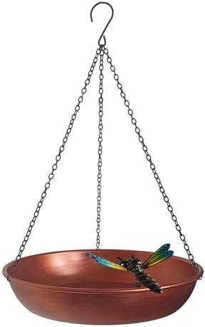 Amazon.com: TIANCENTRAL H Hanging Bird Bath for Outdoor-11.4 Inch Bird ...