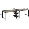 Amazon.com: Tribesigns 90.55'' 2 Person Desk with Storage Shelves ...