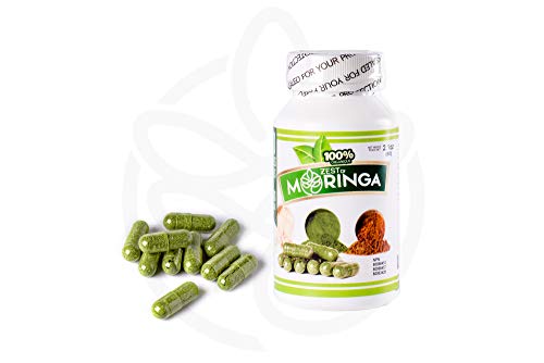 Moringa Oleifera Capsule Supplement | 100 Capsules - 500MG Made with ...