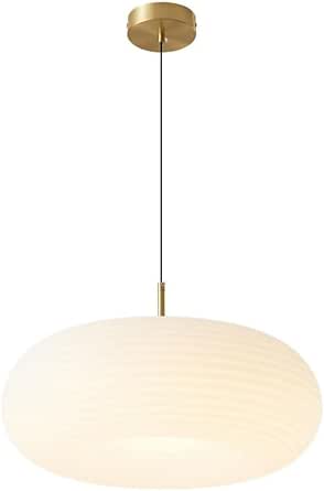 Astigmatism Milk White Brass Pendant Light - Acrylic Shade Hanging Lamp ...