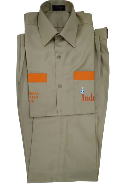 Buy Indane Gas Uniform Male Mens (Small) Brown at Amazon.in
