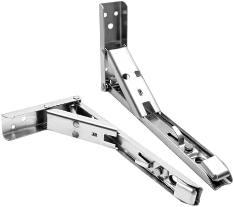 Amazon.com: Litoexpe 2pc Folding Shelf Brackets, 8 Inch Heavy Duty ...