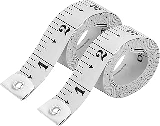 white 2 pcs Double Sided Body Measuring Tape suitable For Body ...
