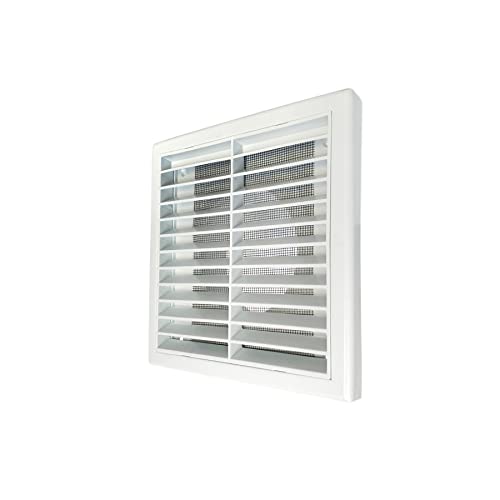 GEFONG Plastic Louvred Wall Grille 4 inch 100mm with Insect Screen for ...