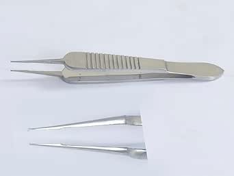 ST.MARTIN corneal suture forcep straight shaft 1 X 2 teeth : Amazon.in ...