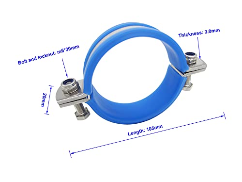 Stainless Steel Heavy Duty Flat Band Pipe Hose Clamp with Rubber ...