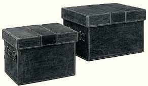 Amazon.com: Charcoal Suede Document File Box Set : Office Products
