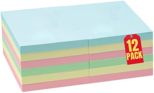 Amazon.com : 1InTheOffice Sticky Notes 3x3, Yellow Sticky Notes, Self ...