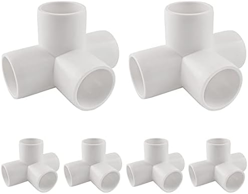 Amazon.com: 24 Pack 1/2 Inch 4 Way PVC Fittings, Furniture Grade Elbow ...