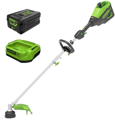 Amazon.com : Greenworks 60V 16” Brushless Cordless String Trimmer, 2 ...