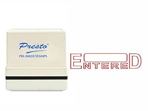 Presto Self Ink Entered Rubber Stamp : Size : 45x12 mm : Amazon.in ...