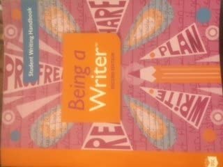Being a Writer - 2nd Edition - Student Writing Handbook: Developmental ...