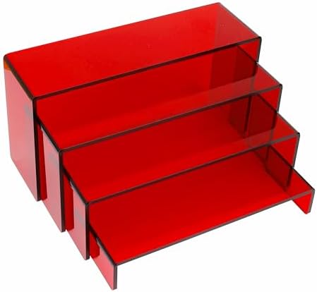 Amazon.com: ELEGANTLIFE Acrylic Display Risers Set of 4, 4-Level Tiered ...