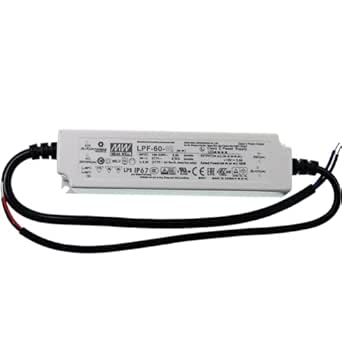 Amazon.com: Mean Well LPF 60W 12V 5A LED Driver， LPF-60D-12 AC-DC Constant Current Voltage ...