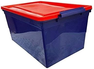 Nilkamal Plastic 50 L Rectangular Stackable Storage Box With Wheels ...