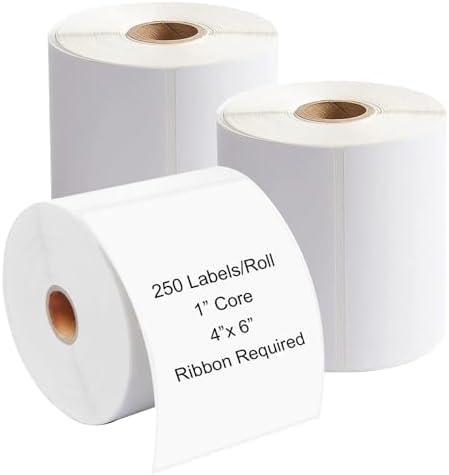 Amazon.com: 4 x 6 Inches Desktop Thermal Transfer Labels, Thermal ...