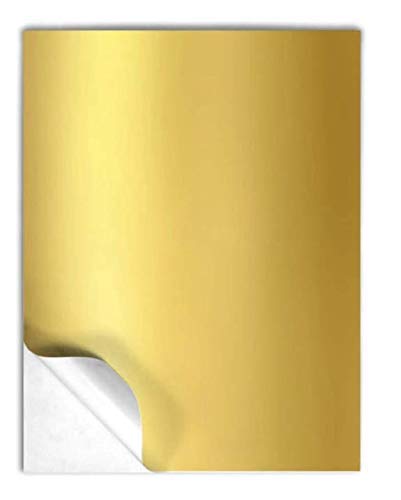 IMNSticky Set of 50 A4 Size Golden Sticker Paper Sheets, 90/130 GSM ...