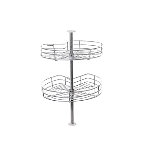 Grade Modular Kitchen Corner Storage Carousel Basket 2 Shelf Rack ...