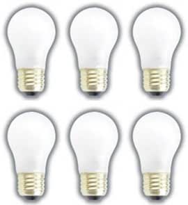 (6 Pack) SHATTERPROOF Light Bulb A15 25 WATT Appliance Incandescent ...