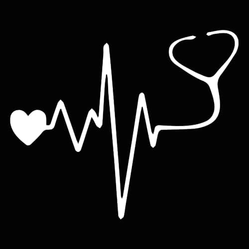 Amazon.com - AzQuest Stethoscope -Doctor- Nurse -Heart Viynl Decal ...