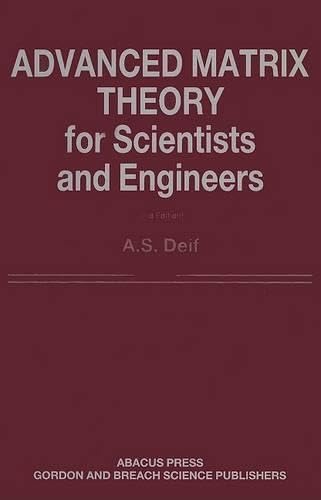 Amazon.com: Advanced Matrix Theory for Scientists and Engineers ...