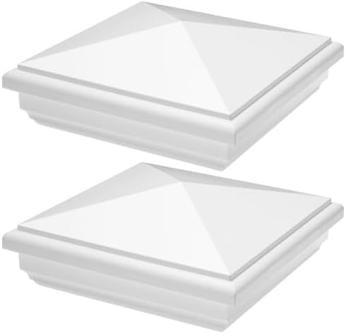 Canomo 5x5 inches Vinyl Post Cap White PVC New England Style Post Top ...