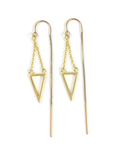 Amazon.com: Gold Geometric Threader Earrings : Handmade Products
