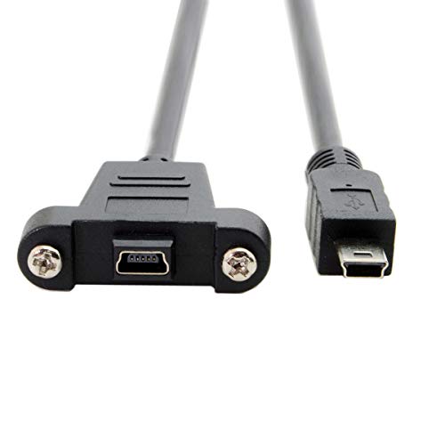 CY 50cm Mini USB 5Pin Male to Female Panel Mount Type Extension Adapter ...