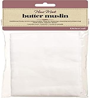 KitchenCraft Home Made Butter Muslin Cloth for Straining, Cotton, White ...