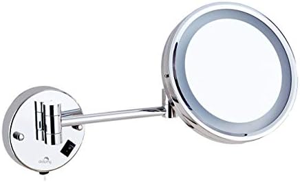 DOLPHY Stainless Steel One Side 5X Magnifying White Led Lighted Shaving ...