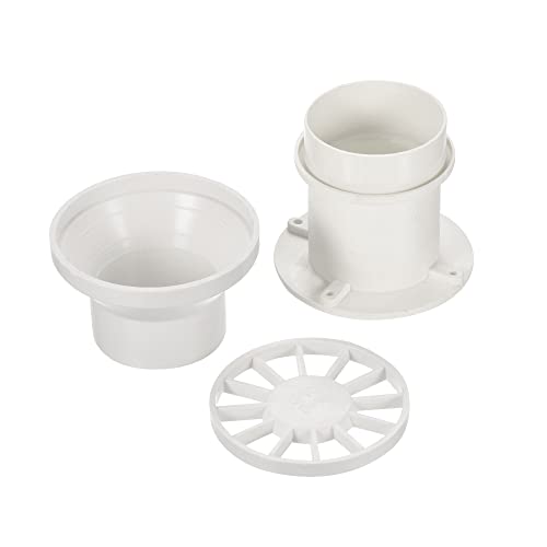 PATIKIL Duct Pipe Connector Flange Kit 53mm OD, 3 Pack PVC Tile Insert ...