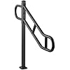 VEVOR Single Post Handrail for Outdoor 1-3 Steps, 40.5" L x 35.4" H ...