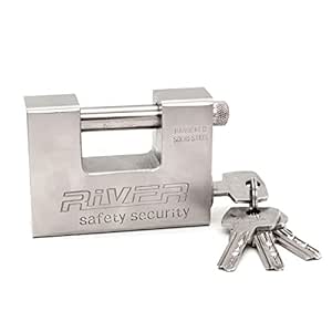 HASTHIP® Padlock with Key, 94mm High Security 5 Keys Heavy Duty Lock, D ...