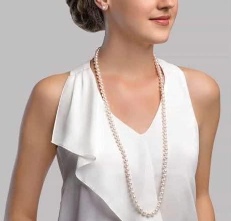 Buy All Stone Pearl Mala 108 Beads Original Certified Fresh Water ...