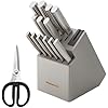 Amazon.com: KitchenAid Gourmet Knife Block Set with Built-in Sharpener ...