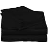 Amazon.com: ND Black Bed Sheets, Hotel Luxury Bedding Sheets ...