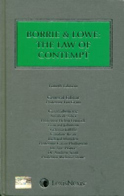 Buy BORRIE & LOWE: THE LAW OF CONTEMPT 4/ED Book Online at Low Prices ...