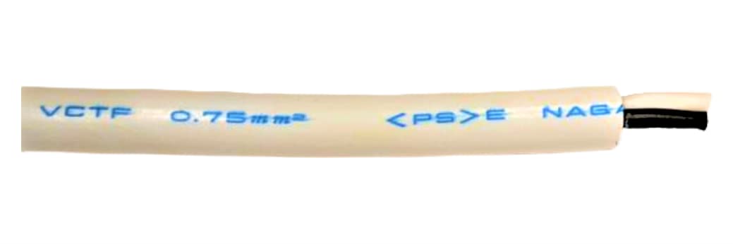 Amazon | 長岡特殊電線 VCTF0.75sq×2C 白 〈PS〉E 【10m】 | 多芯ケーブル | 産業・研究開発用品 通販