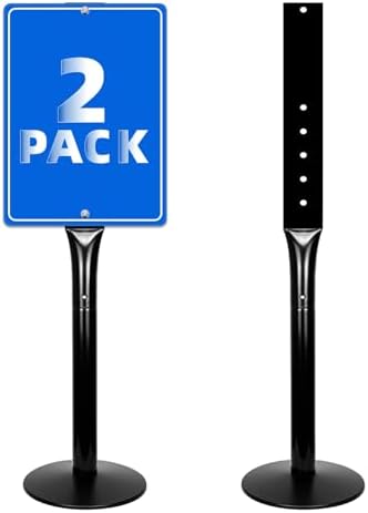 Amazon.com : INNOVSIGN Heavy Duty Sign Base Cast Iron Sign Post with 12 ...