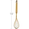 Amazon.com: Whisk,11.81 inch Gold 18/8(304) Stainless steel Egg Frother ...